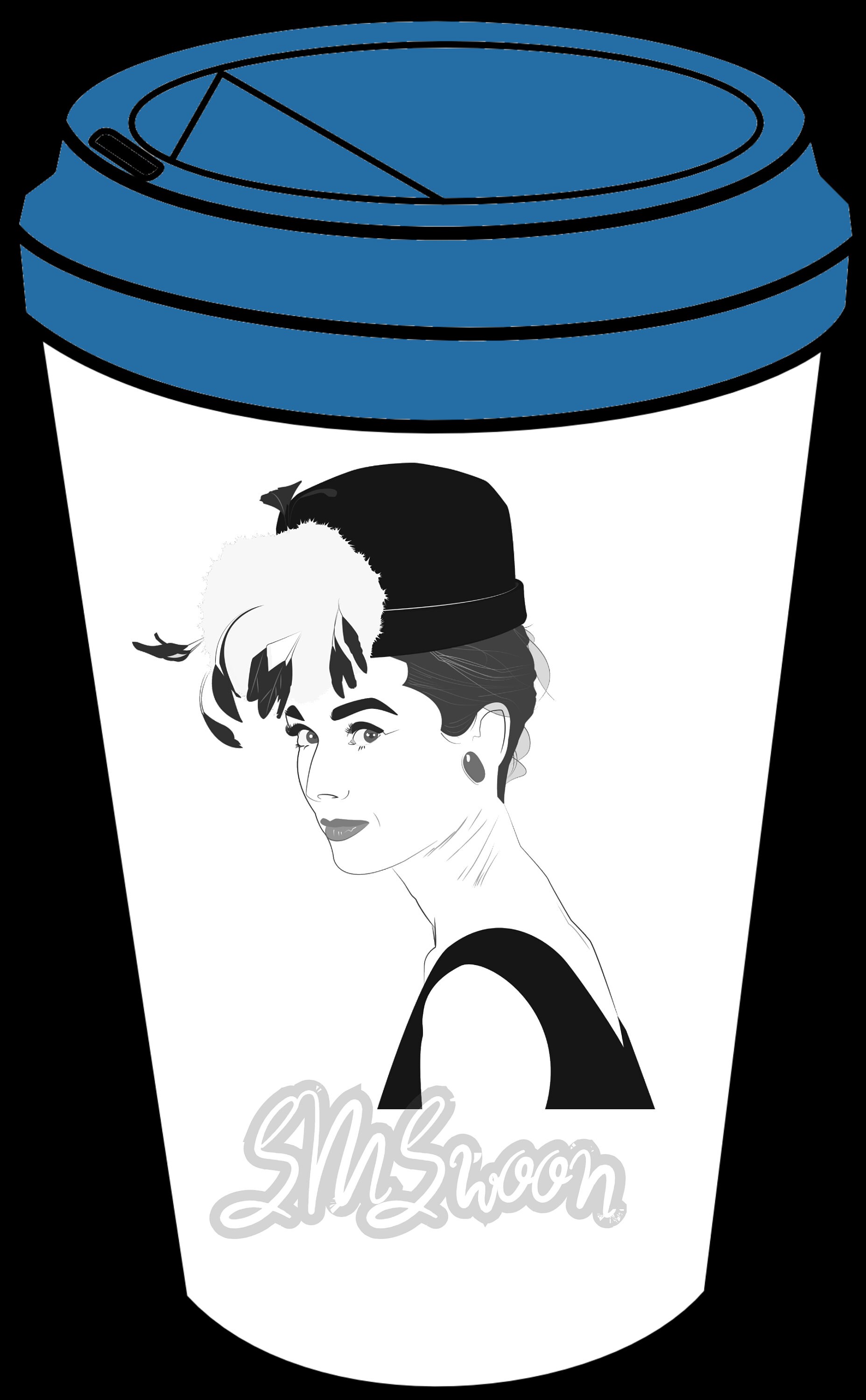 Printable Audrey Hepburn Feather Hat Digital Download — 6 File Bundle ...