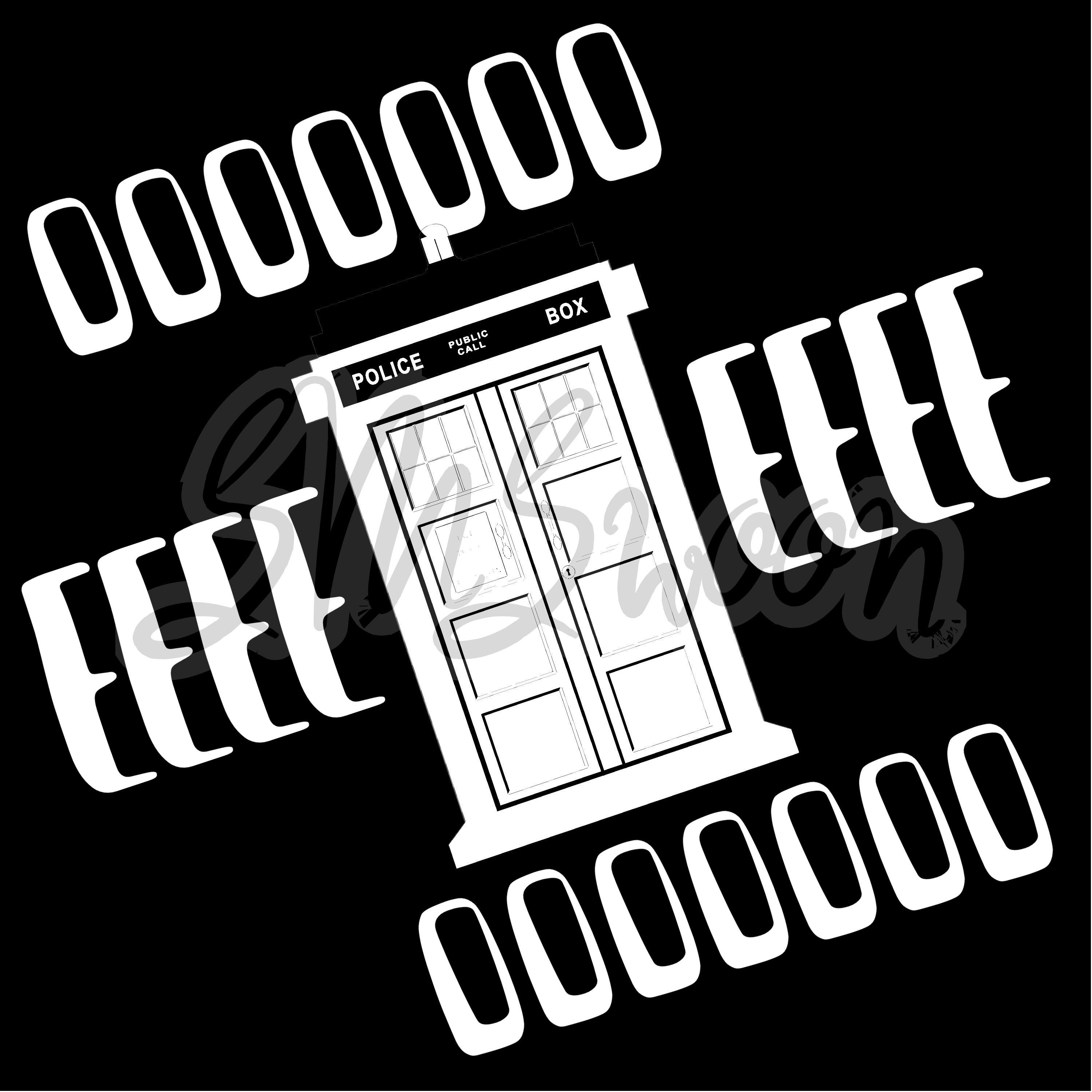 Tardis Police Box Sign Stencil