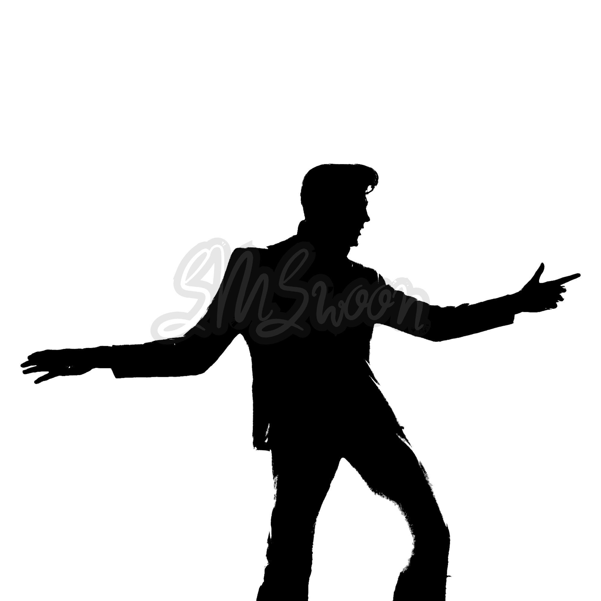 Printable Elvis Presley Silhouette Download 6 File Bundle - Etsy