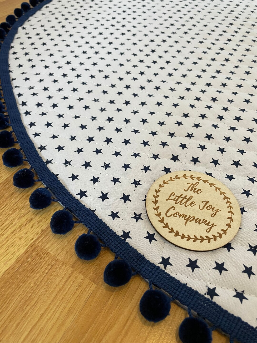 Quilted Navy Stars Playmat Reading Corner Tummy Time - Etsy