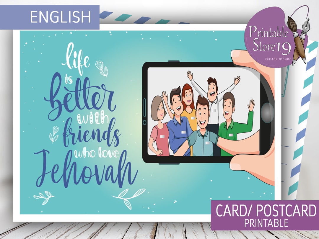 JW Postcard in English; "friends Who Love Jehovah" - Etsy