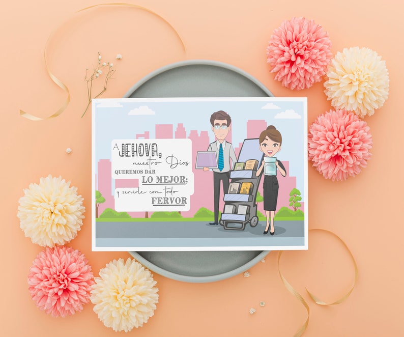 Jw Postcard Printable in Spanish " to Jehovah We Want to Give Our Best ...