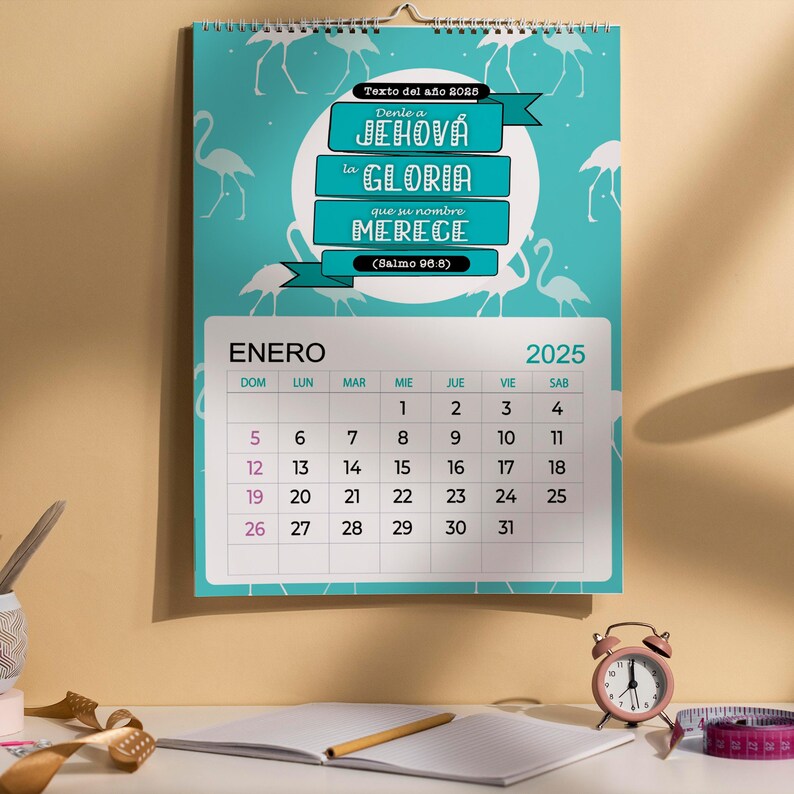 Jw Calendar 2025 With the Text of the Year Psalm 96:8 Digital Printable ...