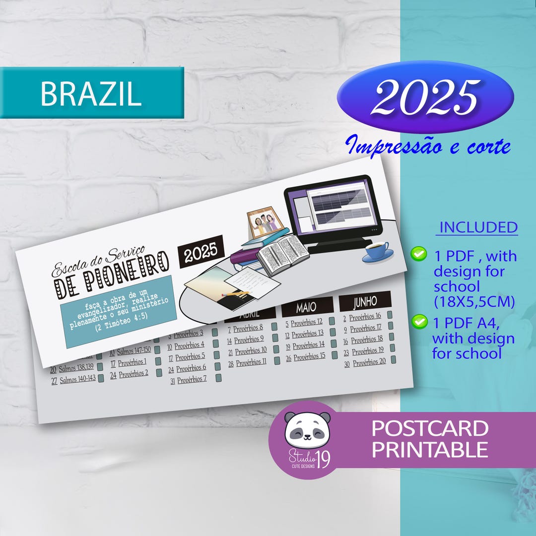 JW PORTUGUESE - BRAZIL | Bookmarks for Pioneer School 2025 - Etsy