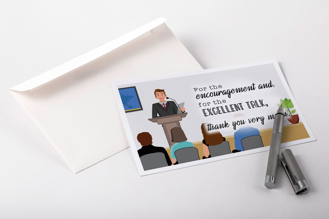 JW Digital and Printable Postcard for Speakers: "thanks ...