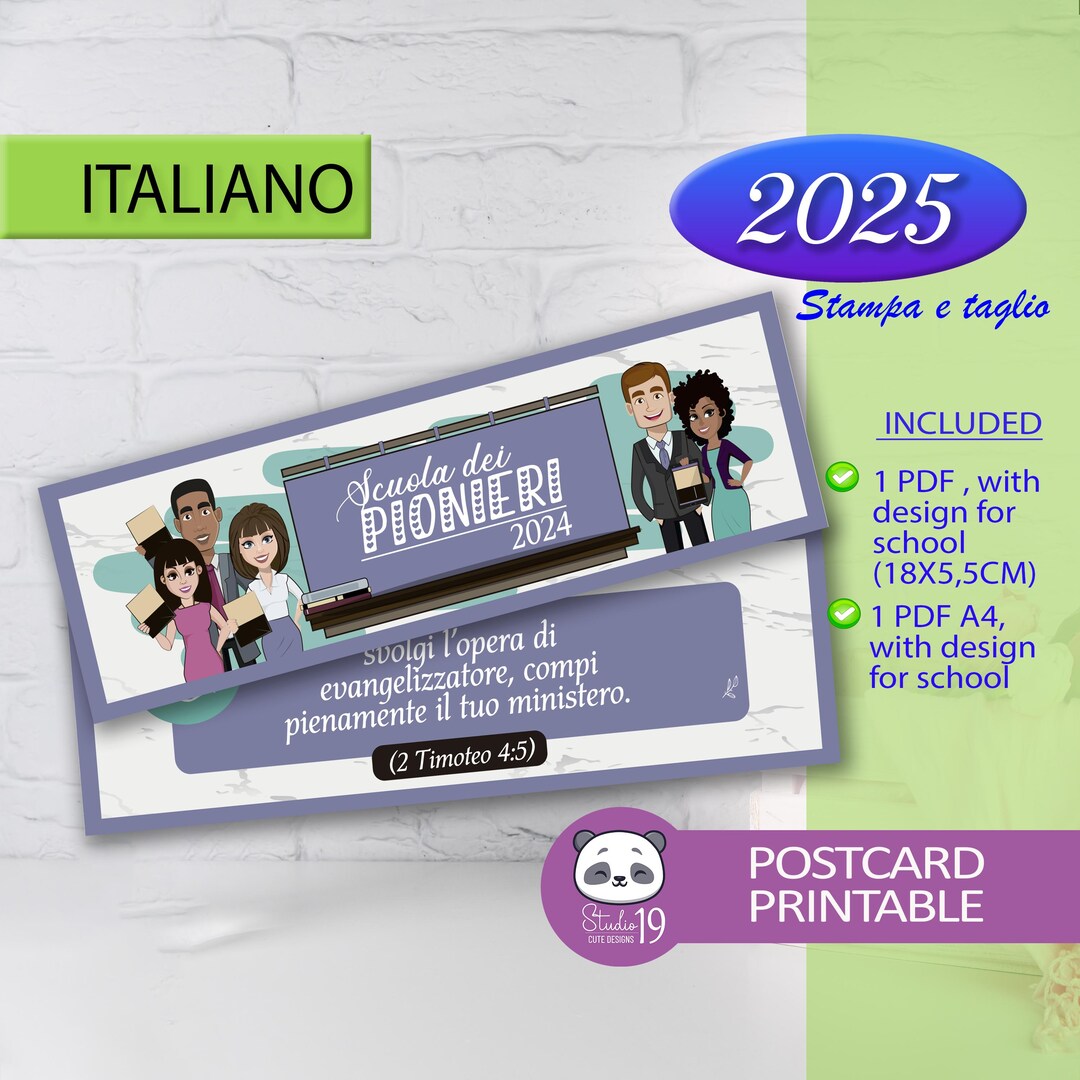 JW Pioneer School 2025 Italian | Bookmarks for Pioneers 2025 | Gifts ...