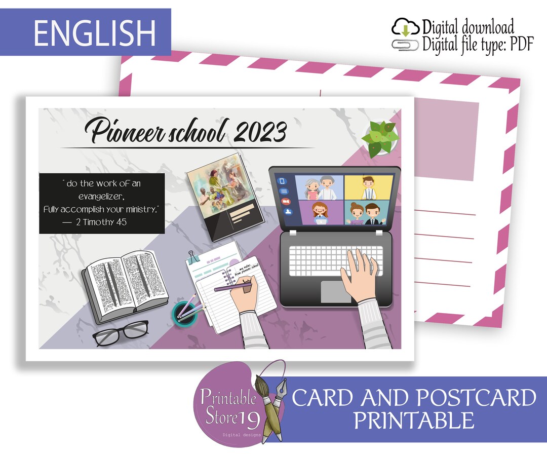 Jw Card and Postcard for Pioneer School Gifts for Pioneers, Design of ...