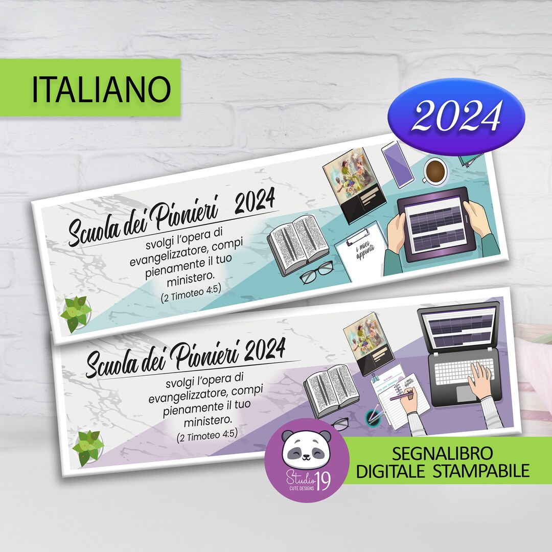 JW Pioneer School 2024 Italian Bookmarks for Pioneers 2024 Gifts for ...