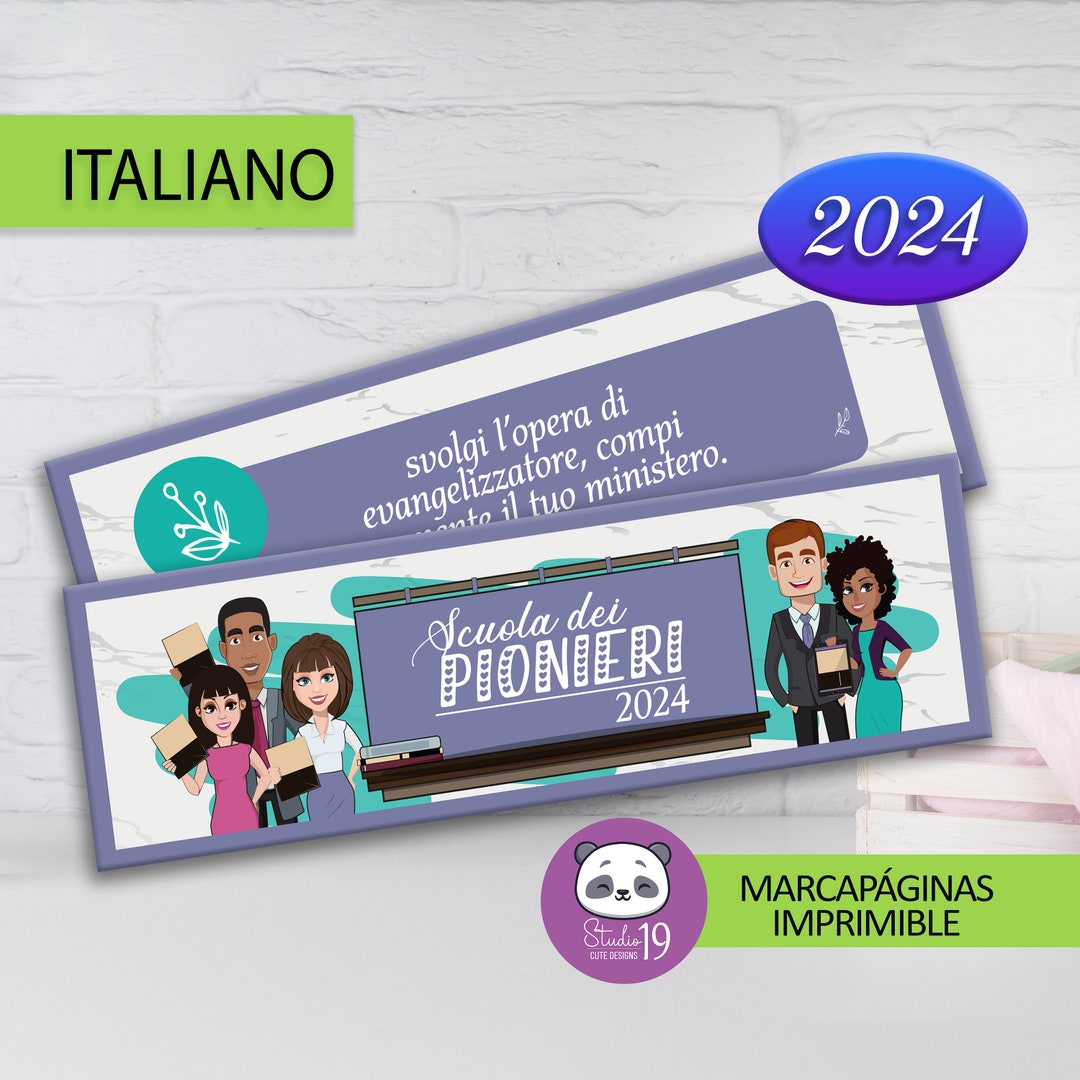 JW Pioneer School 2024 Italian Bookmarks for Pioneers 2024 Gifts for ...