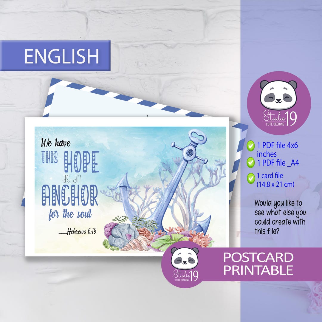 Jw Card and Postcards in English "anchor of the Soul". Encouragement ...