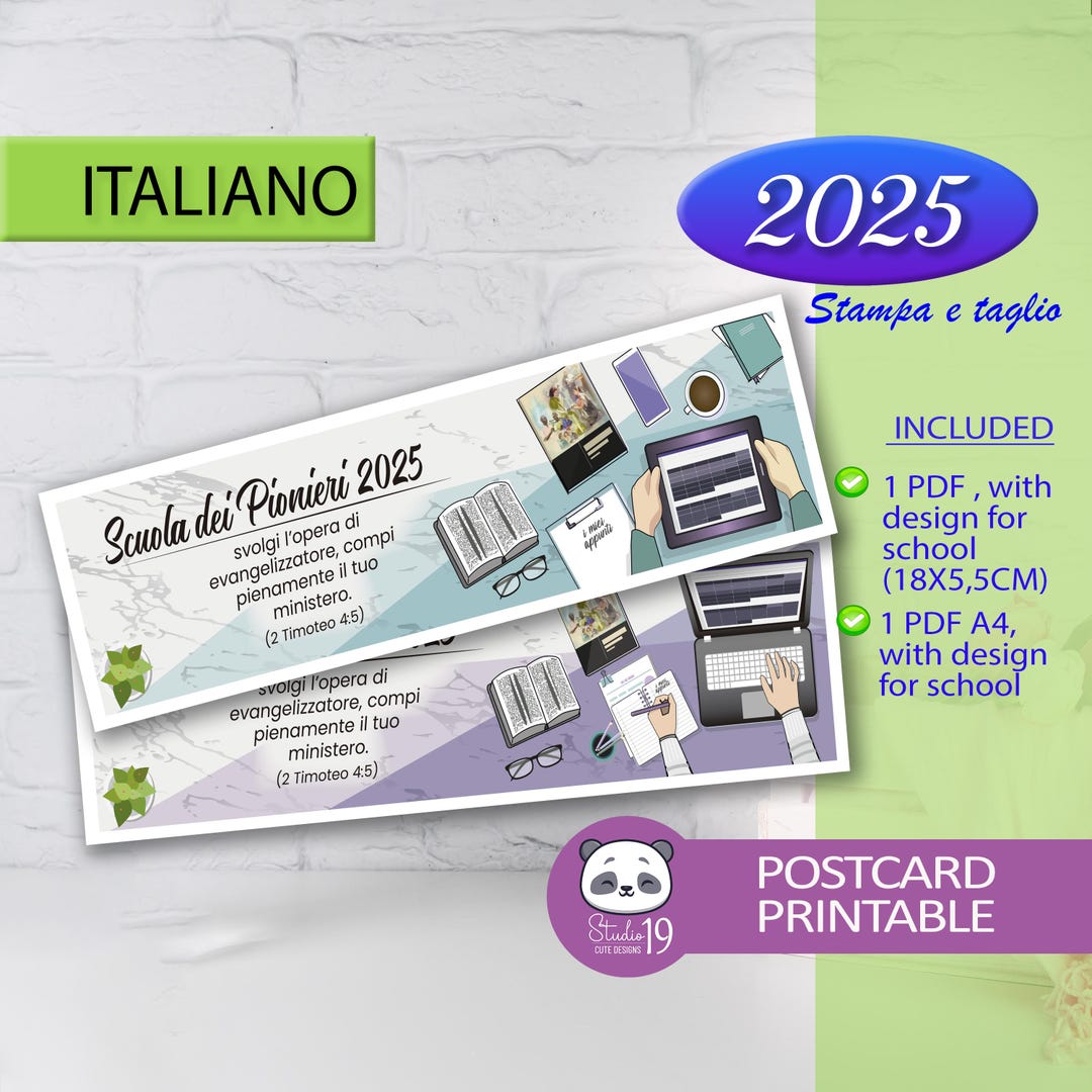 JW Pioneer School 2025 Italian | Bookmarks for Pioneers 2025 | Gifts ...