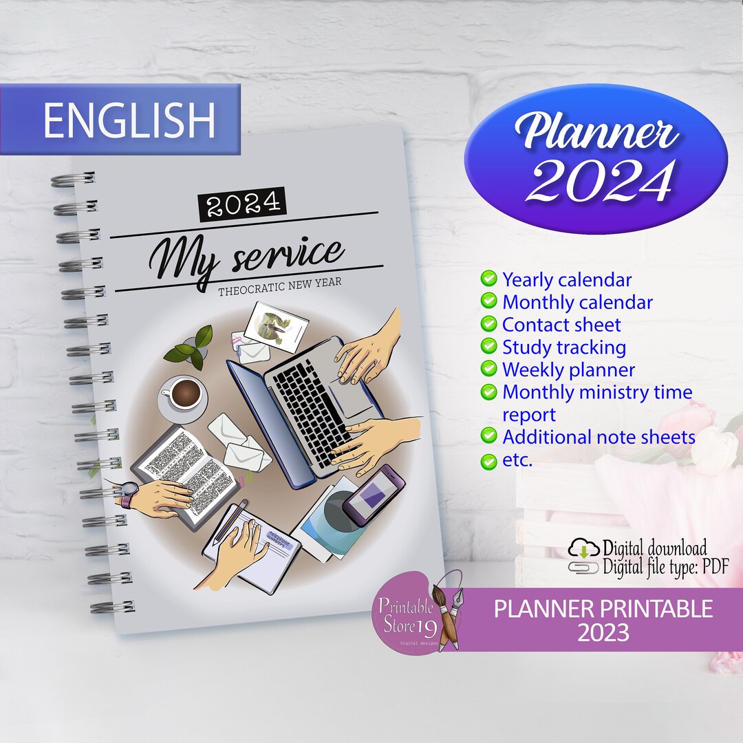 Service Year Journal 2024 Service Year Planner Jw Planner for Preaching ...