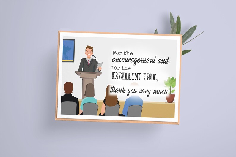 JW Digital and Printable Postcard for Speakers: "thanks ...