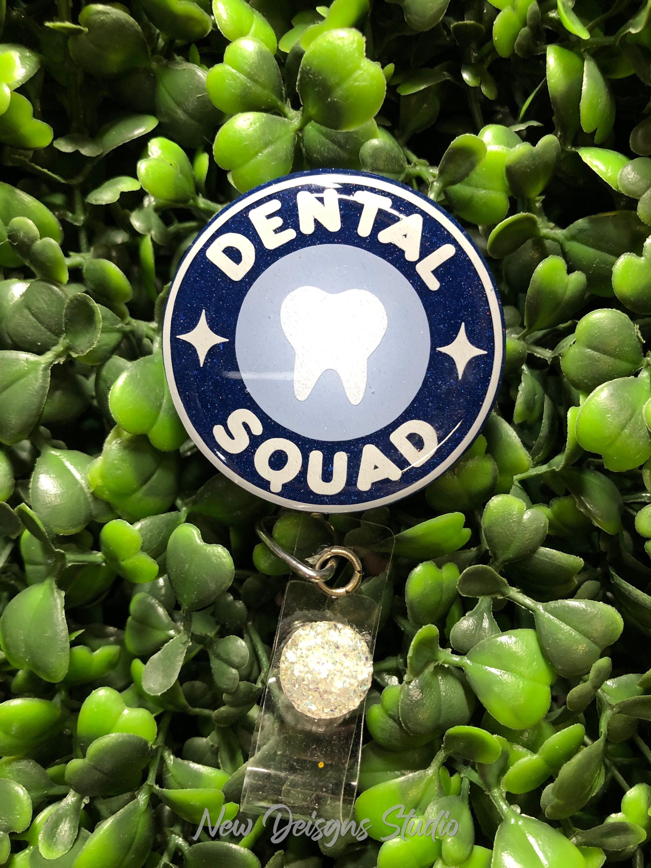 Dental Squad Badge Reel, Blue Dental ID Holder - Etsy