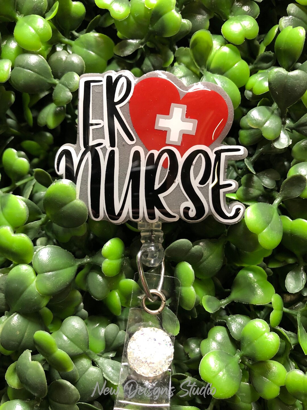 Male ER Nurse Badge Reel, Emergency Room Nurse ID Holder, Work Magnet ...