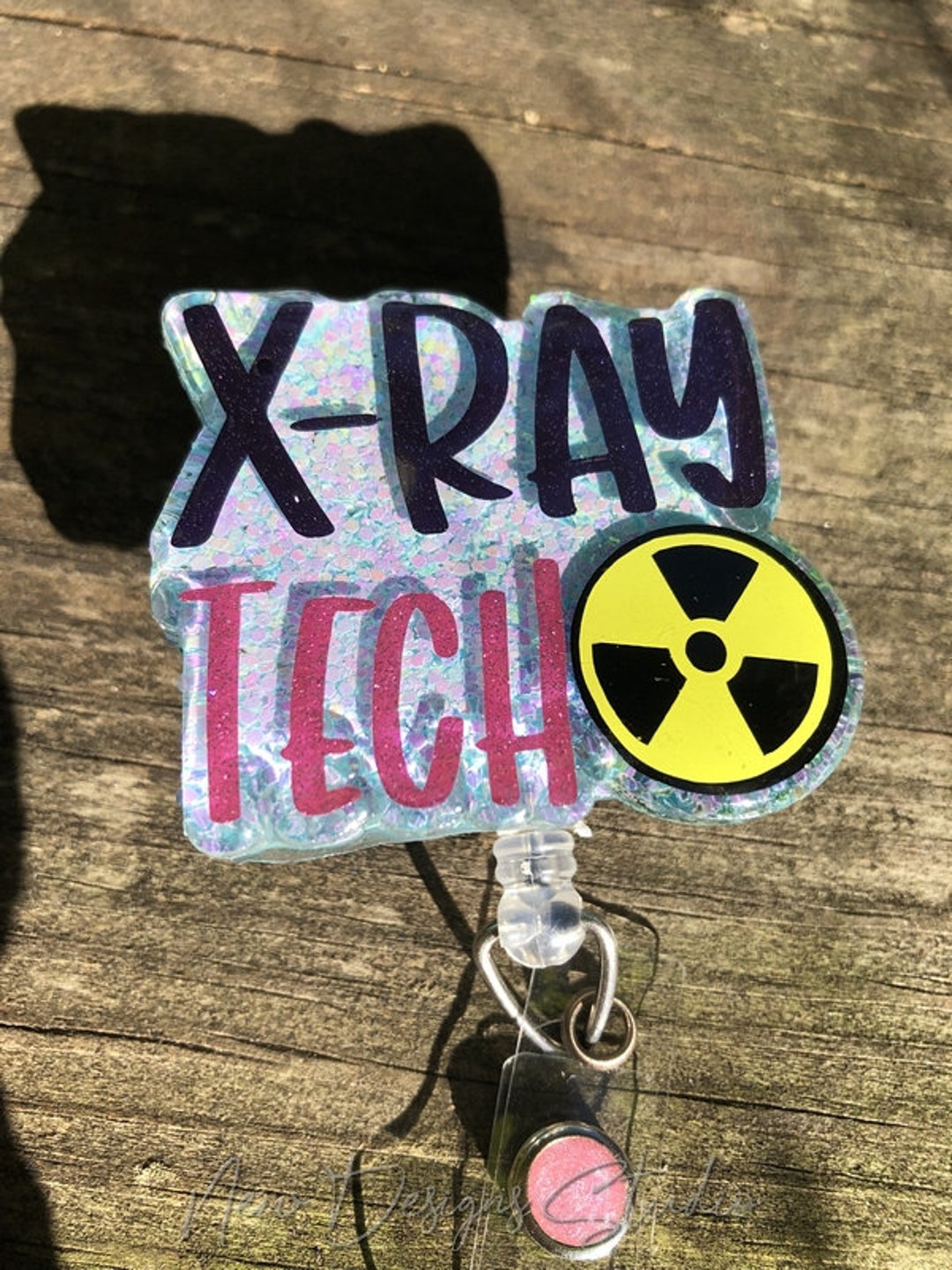 Xray Tech ID Holder Radiology Technician Badge Reel Medical Retractable ...