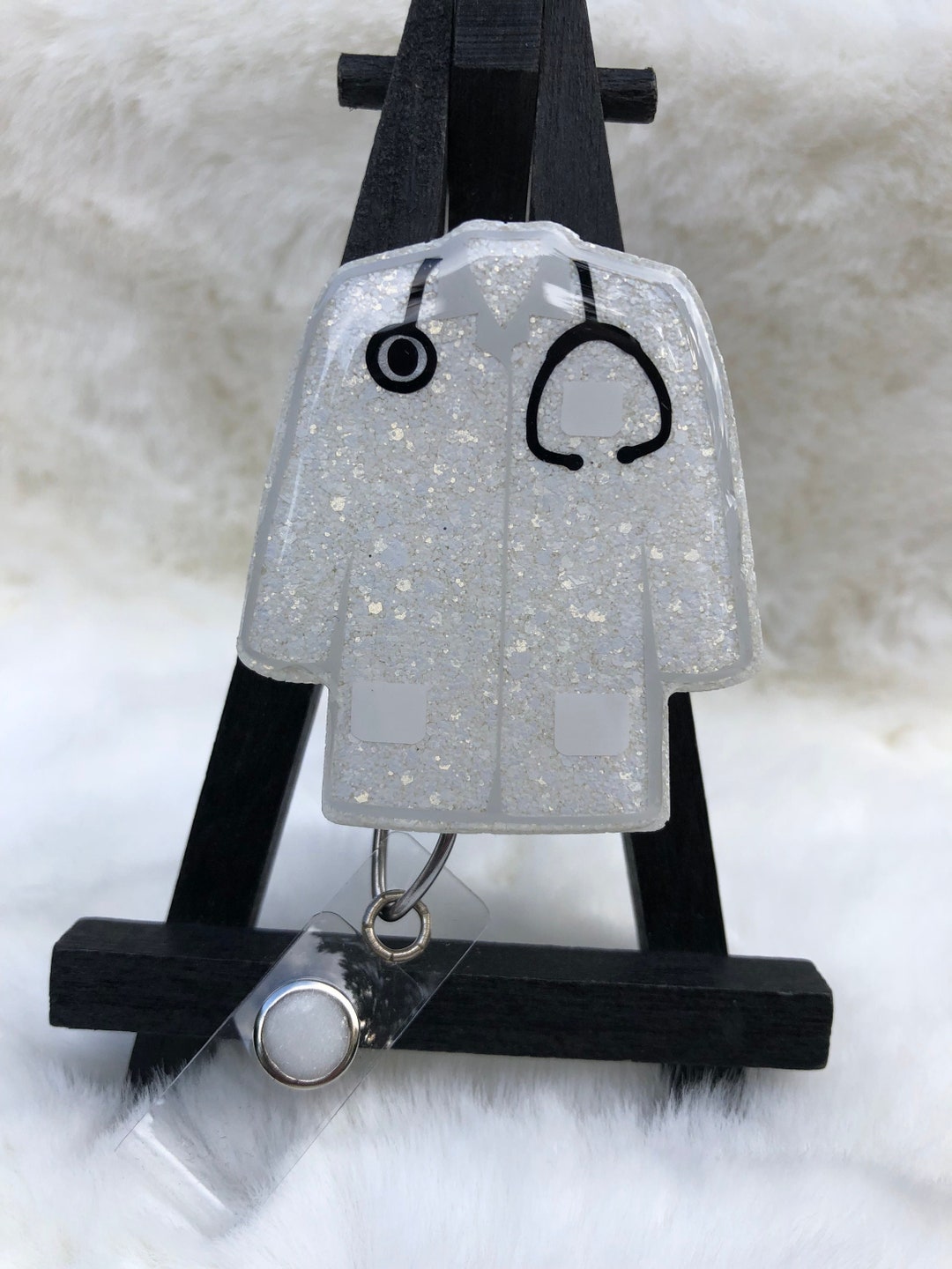 Dr Lab Coat Badge Reel, Medical ID Holders, Lab Tech Retractable Reel ...