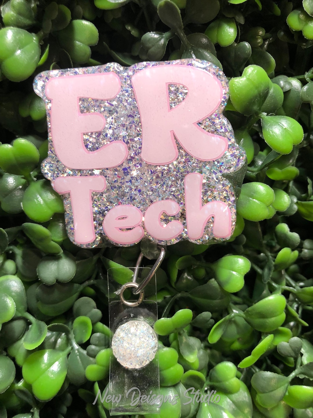 ER Tech Badge Reel, Emergency Room Technician ID Holder, ER Retractable ...
