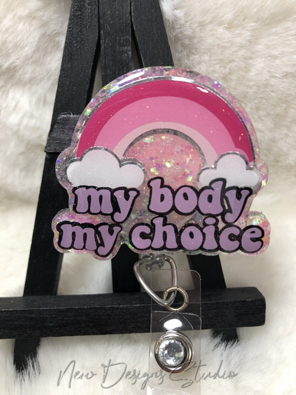 My Body Badge ID Holder, Women Rights Badge Reels, Roe Support ID Clips ...
