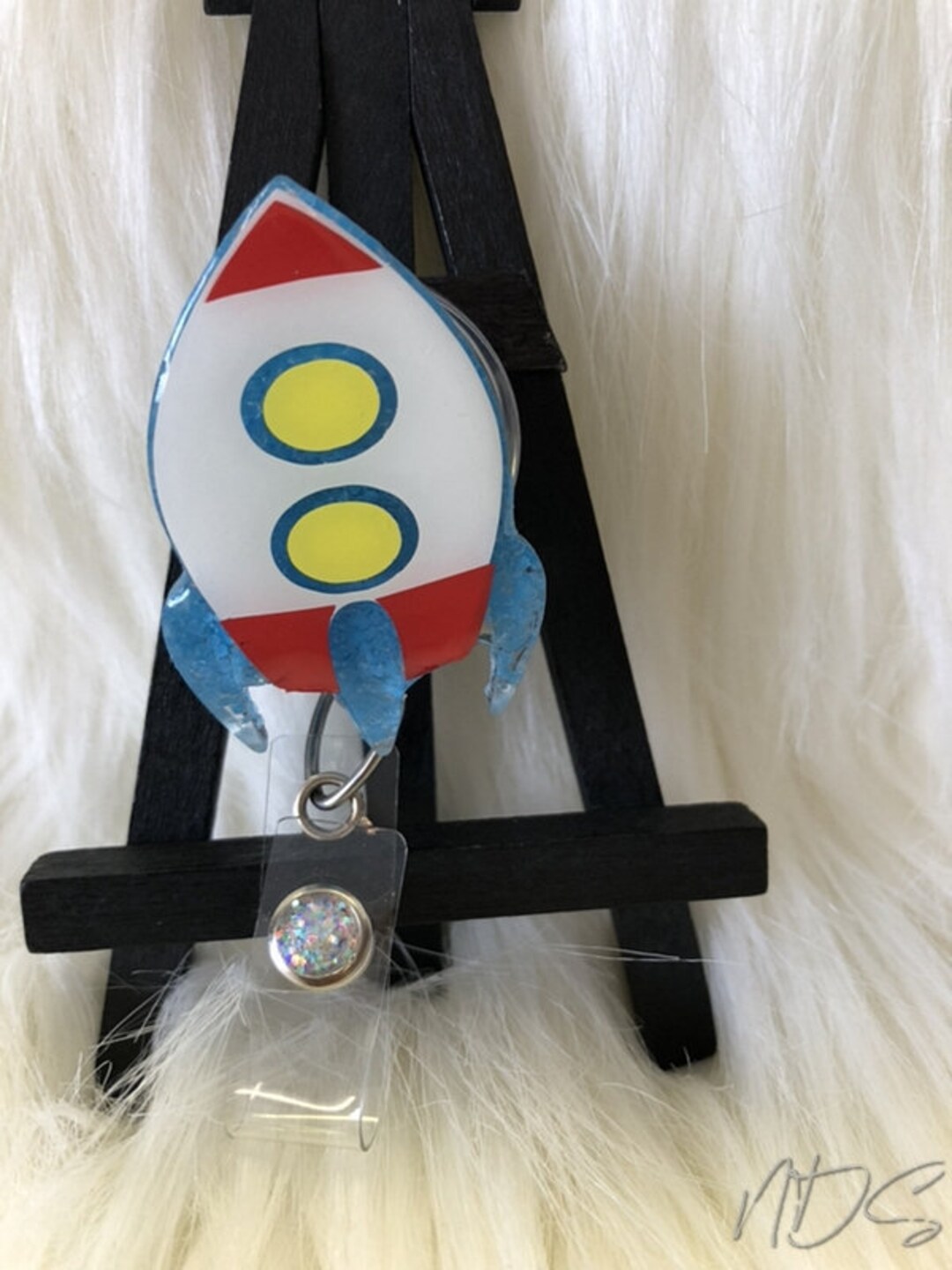 Glow in the Dark Rocket Ship Badge Reel, Space Force Badge, Science ...