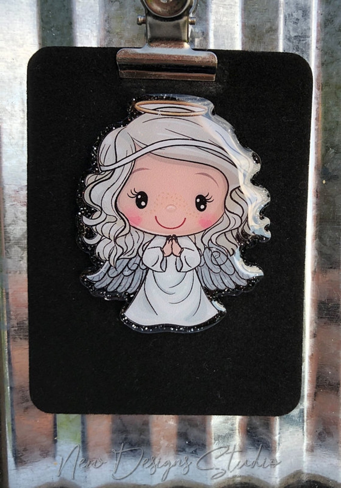 Angel Badge Reel Cute Retractable ID Holder Retractable - Etsy