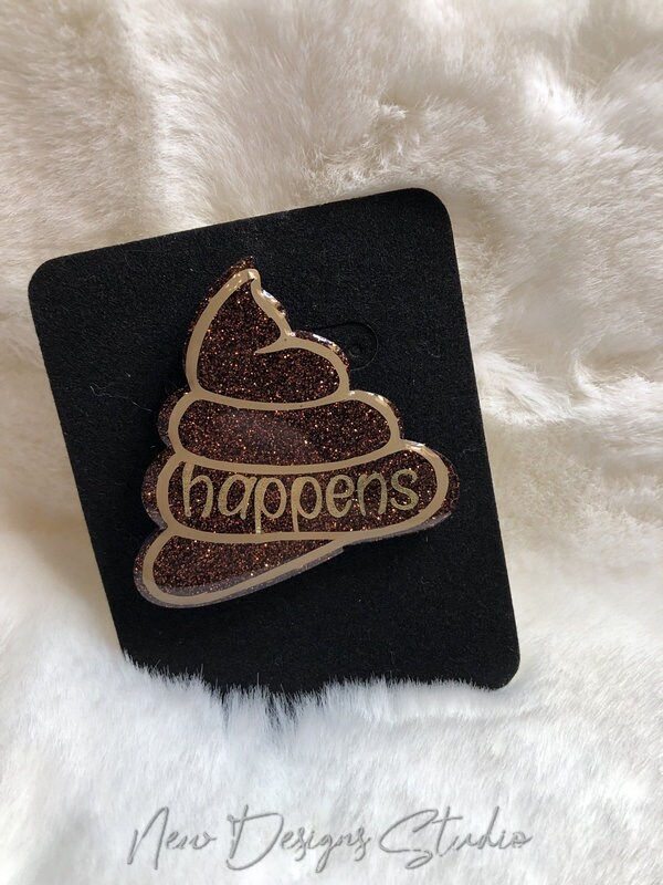 Poop Happens GI Emoji Badge ID Holder Medical Badge Reel | Etsy