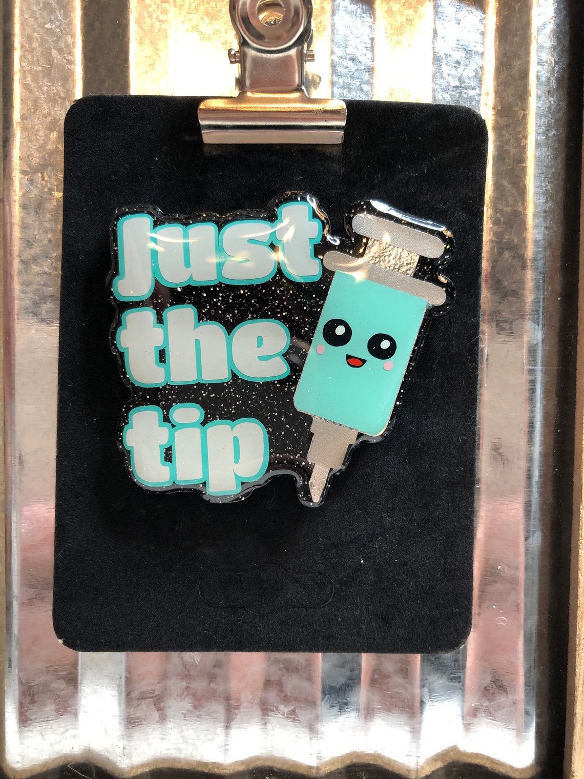 Just the Tip Badge ID Holder Retractable Glitter Badge Reel | Etsy