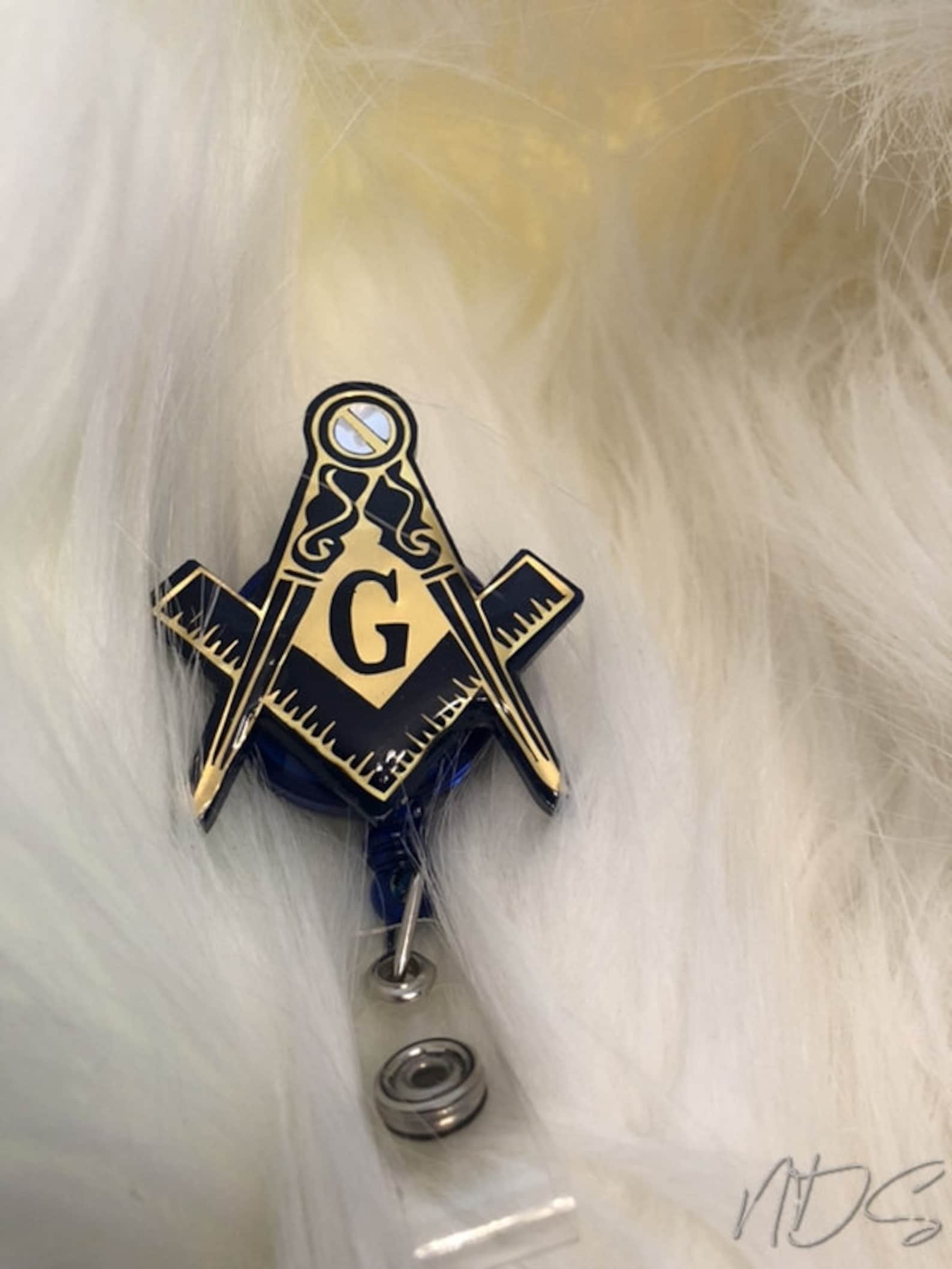 Freemason Badge Reel Mason Retractable ID Holder Men ID | Etsy