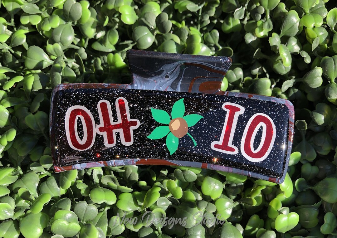 Buckeye Hair Clip, Ohio Hair Clip, Sports Hair Claw, Coaches ...