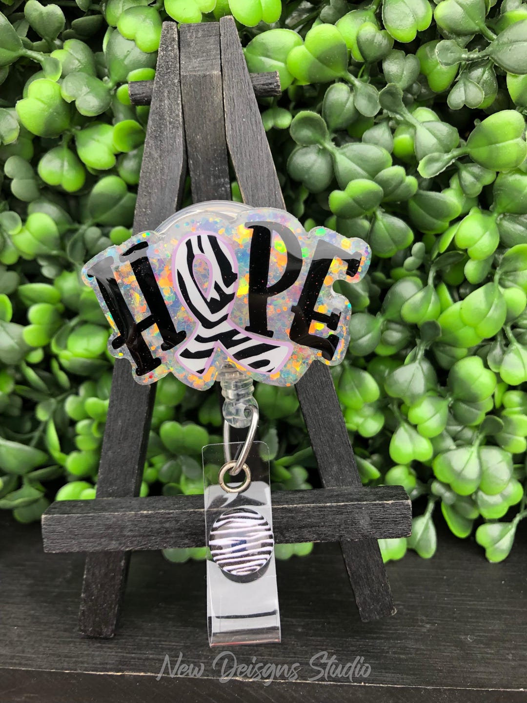 Zebra Hope Awareness Ribbon, Zebra Badge Reel, Awareness Badge Reels ...