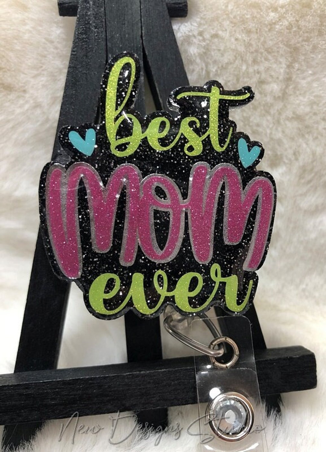 Best Mom Ever Badge ID Holder, Mother's Day Badge Reel, Holiday ID ...