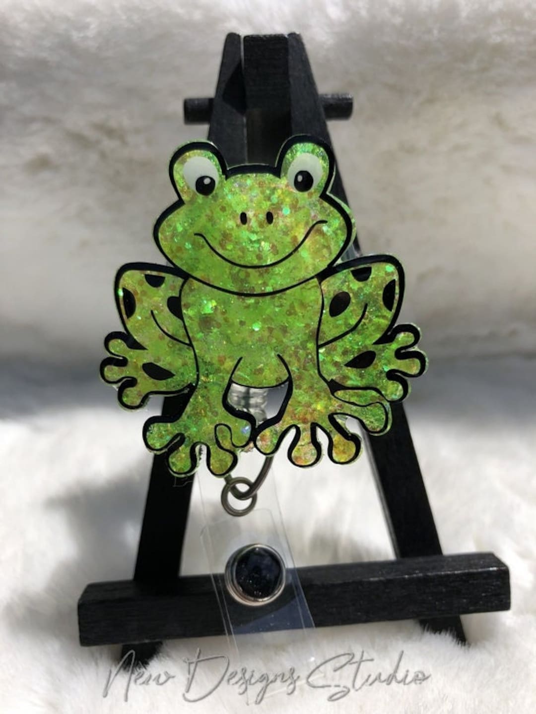 Glittered Frog Badge Reel: Nurse/teacher Appreciation Gift - Etsy