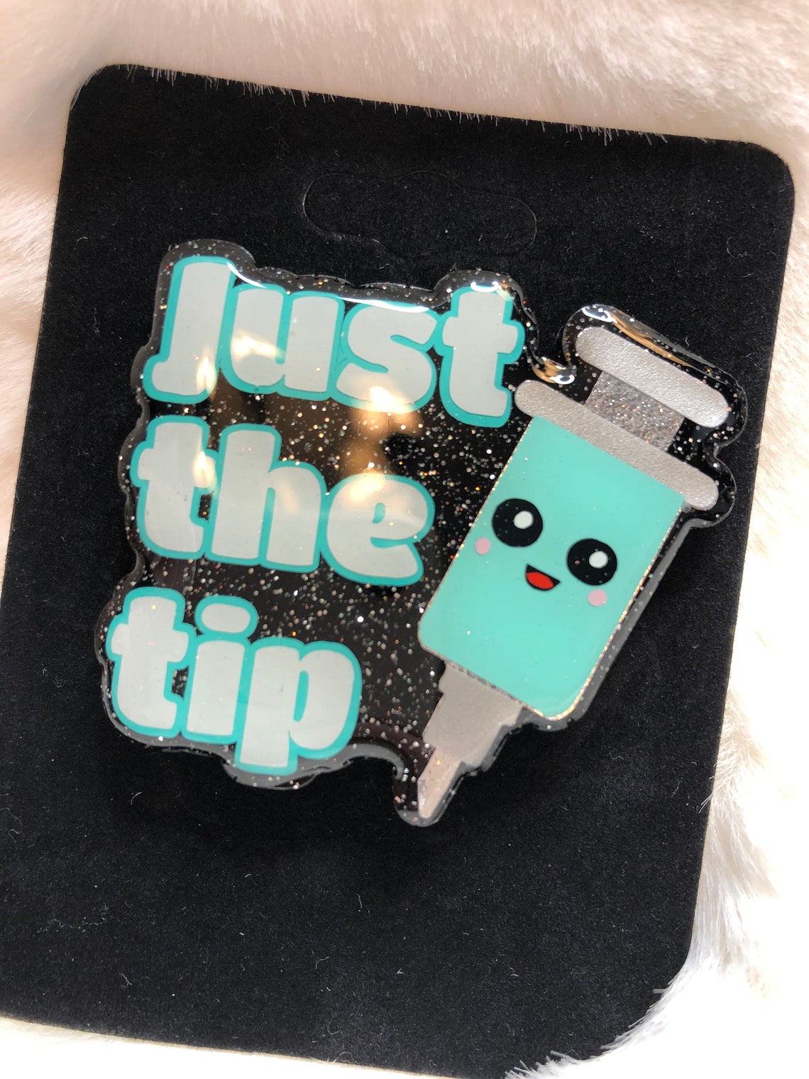 Just the Tip Badge ID Holder Retractable Glitter Badge Reel | Etsy