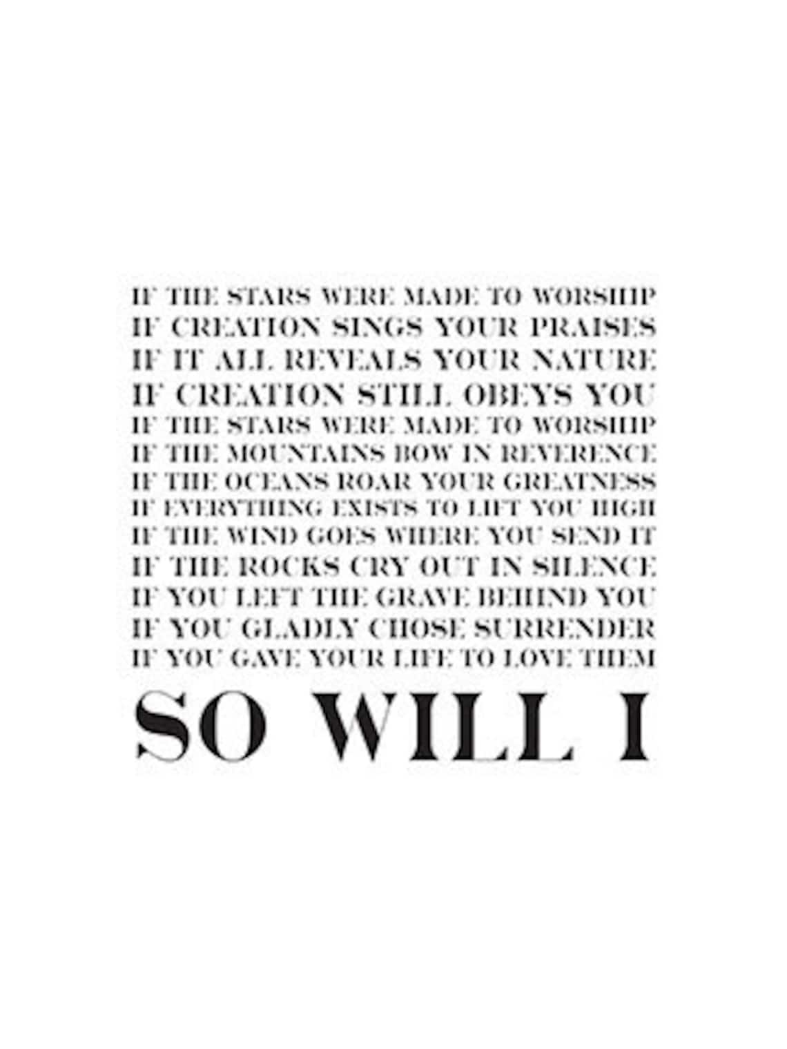 So Will I Wall Print Digital Download Printable Wall | Etsy