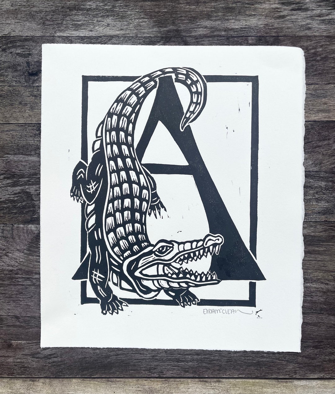Alphabet Letter Animals Linocuts! - Etsy