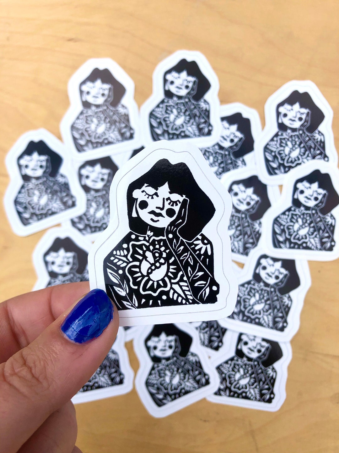 Tatted Lady Sticker - Etsy