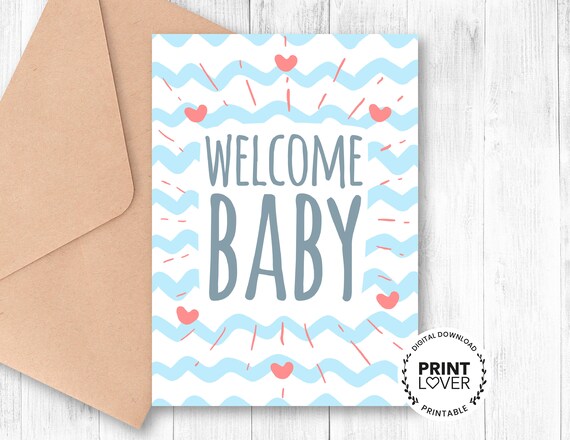 Welcome Baby Printable Card - Etsy