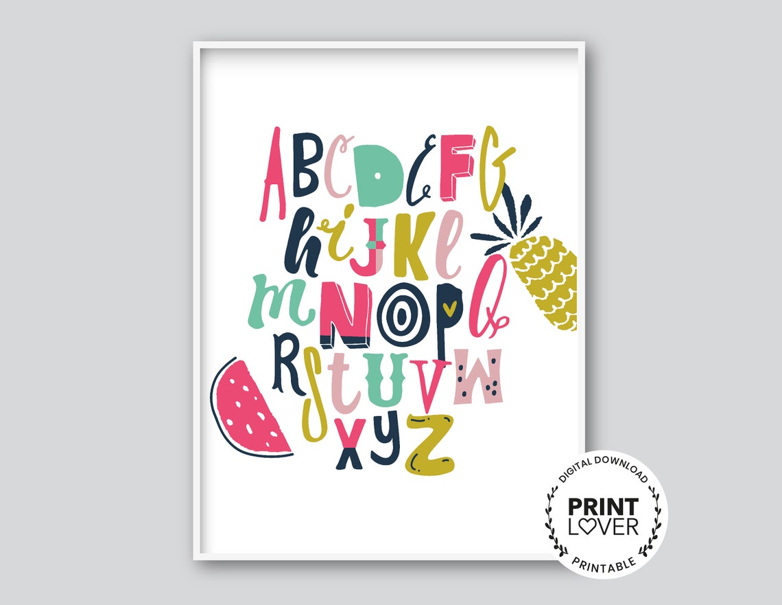 Alphabet Printable Poster - Etsy