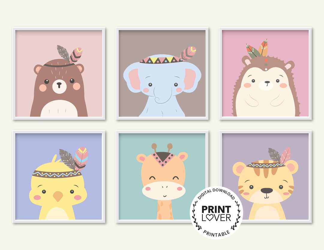 Little Animals Printable Posters Set - Etsy