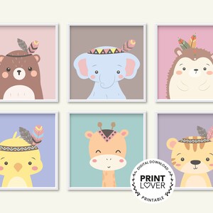 Little Animals Printable Posters Set - Etsy