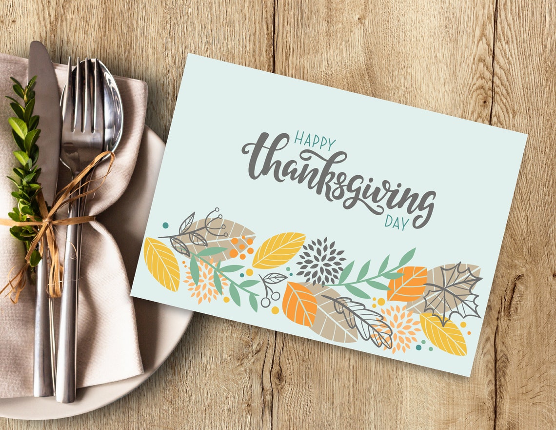 Happy Thanksgiving Day Card - Etsy