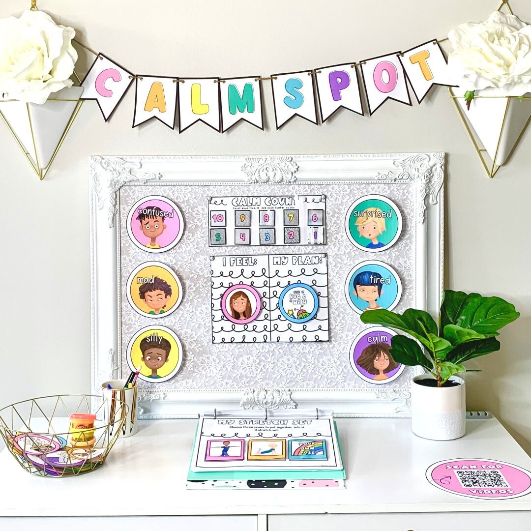 Calm Down Corner for Kids Calming Mindful Zen Zone for Anxious Kids and ...