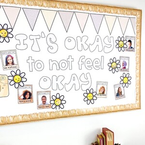Retro Groovy Classroom Decor | Mental Health Bulletin Board Display for ...