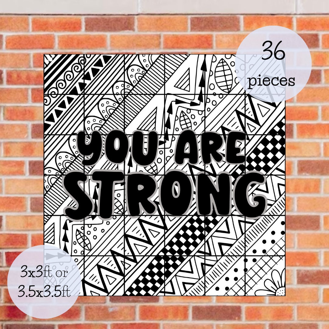 Collaborative Coloring Poster Positive Affirmations Classroom Posters ...