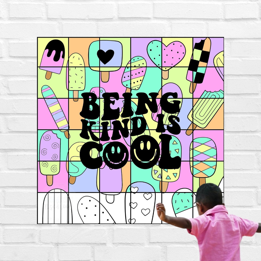 Being Kind is Cool Poster | Collaborative Coloring Poster | Kindness ...