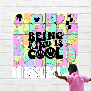 Being Kind is Cool Poster | Collaborative Coloring Poster | Kindness ...
