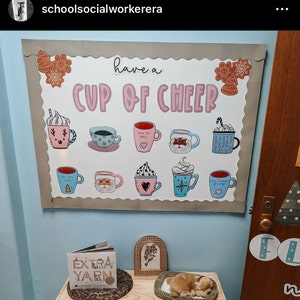 Cup of Gratitude | Christmas Bulletin Board Kit | Winter Classroom Door ...