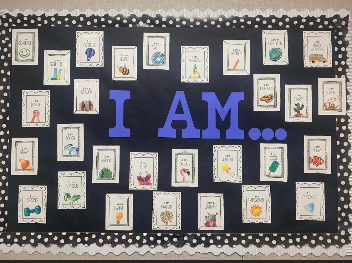 Affirmation Station Classroom Affirmation Station Bulletin Board Set ...