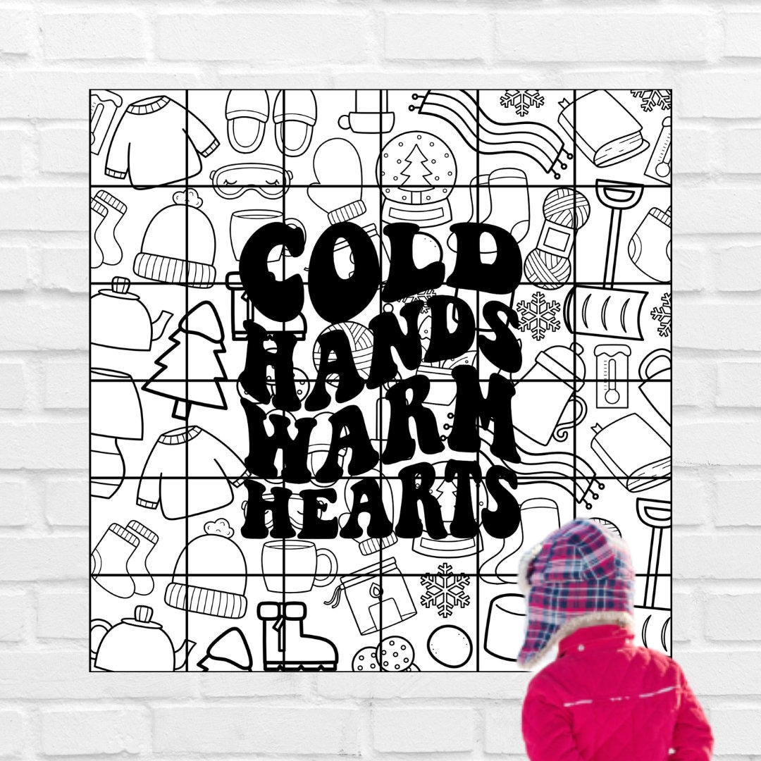 Winter Bulletin Board Idea- Collaborative Coloring Art Project - Winter ...