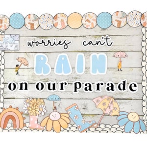 Spring Rain Bulletin Board | Coping Strategies Decor for Counseling ...